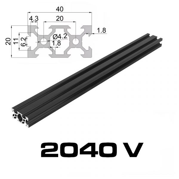 2040 V Slot Aluminum Profile – 3D Printer CNC Parts Canada