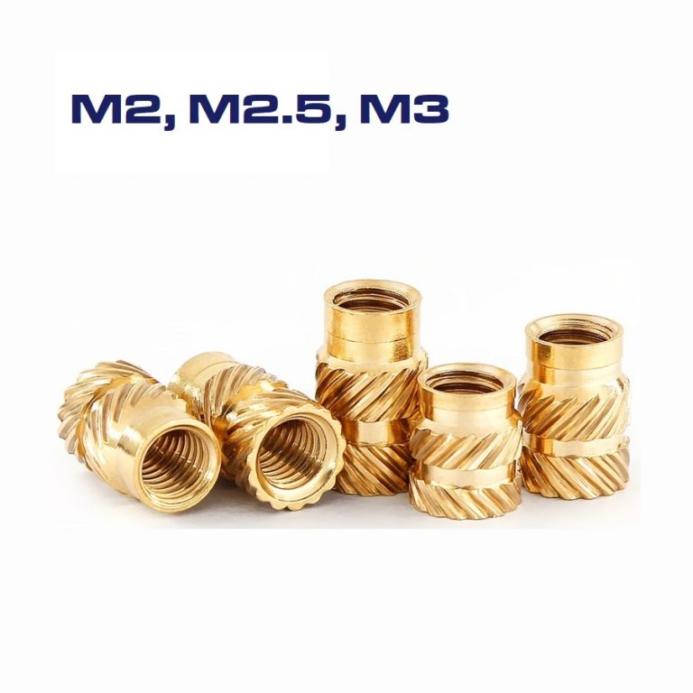 Brass Threaded Heat Inserts Nuts M2 M3 – 20 PCs – 3D Printer CNC Parts ...