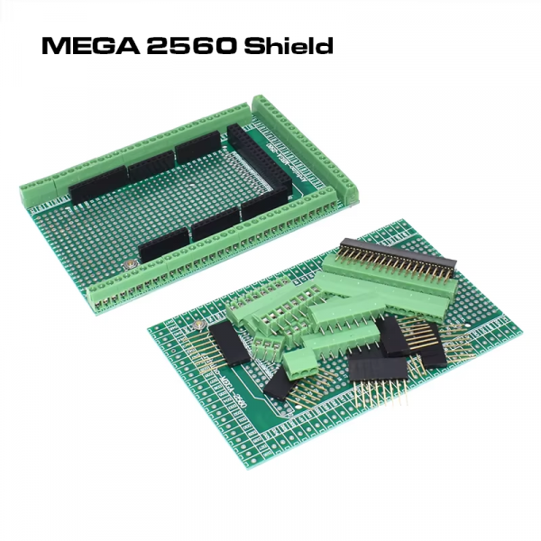 Arduino Compatible MEGA 2560 Double-side PCB Prototype Screw Terminal ...