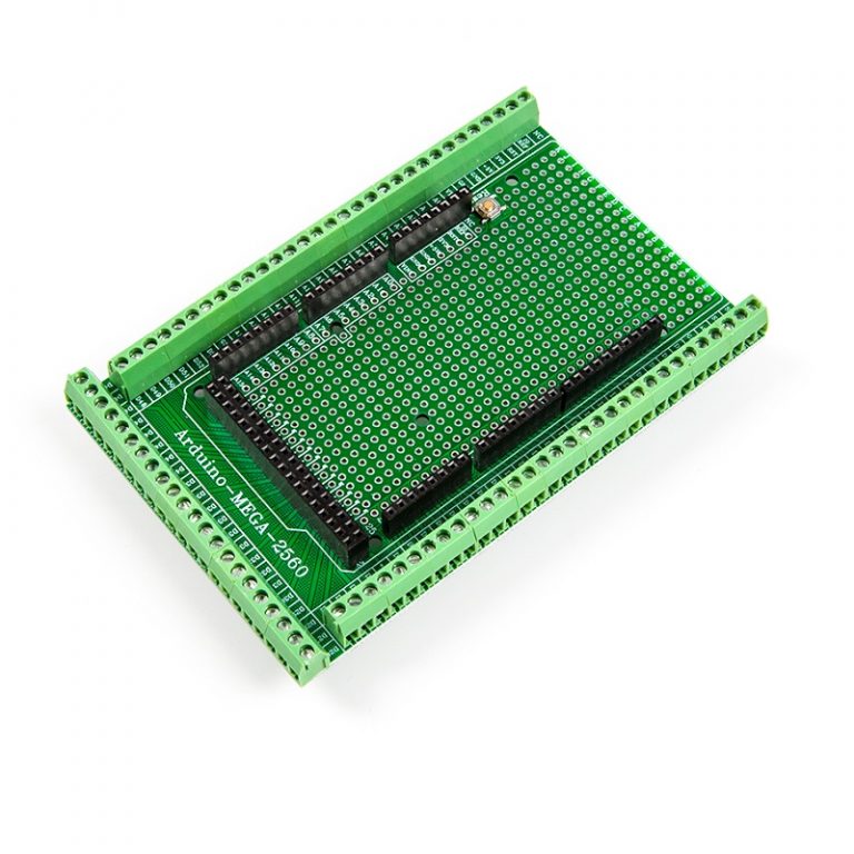 Arduino Compatible MEGA 2560 Double-side PCB Prototype Screw Terminal ...