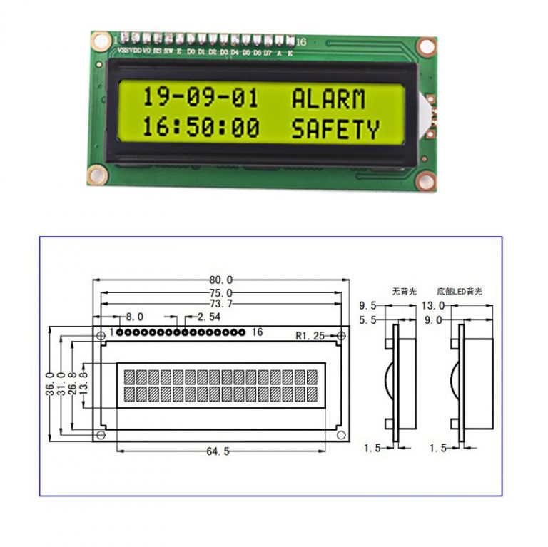 1602 Lcd I2c Compatible With Arduino Raspberry Pi Pico Esp32 Esp8266