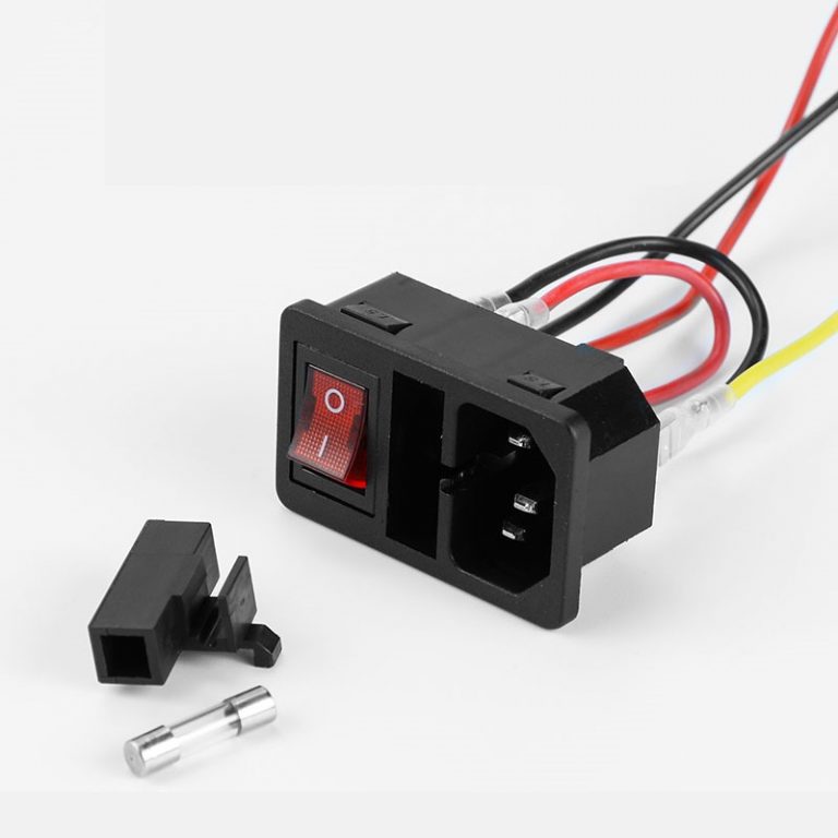 Rocker Switch On Off Power Socket Inlet Module Plug with Wiring – 3D ...