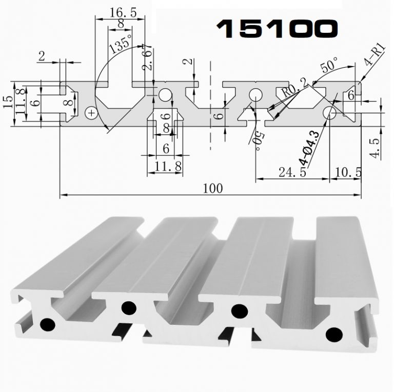 T Slot CNC Spoil Board Aluminum Profile 15100 – 3D Printer CNC Parts Canada