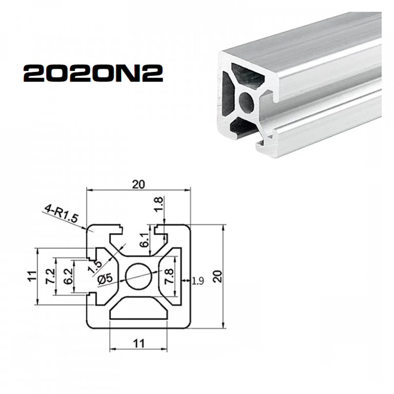 2040 Aluminum Profile European Standard – 3D Printer CNC Parts Canada