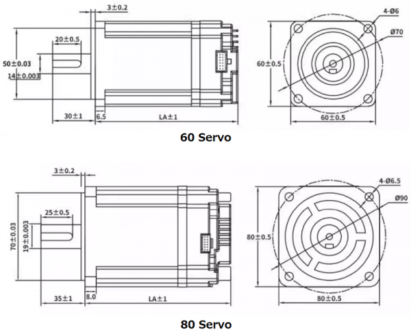 DC 48V 60V Servo Motor with Integrated Encoder Driver – 3D Printer CNC ...