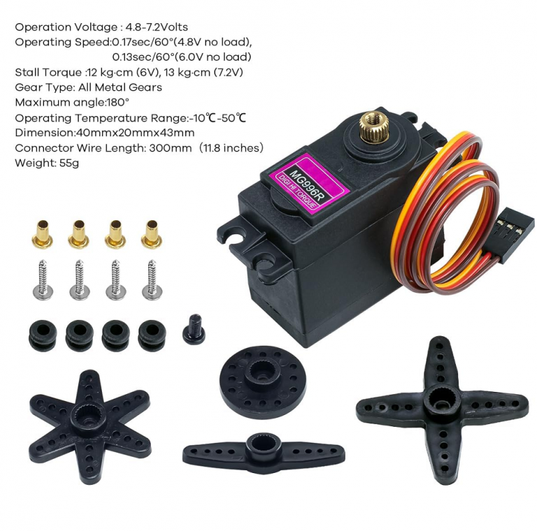 Metal Gear MG996R Servo Motor – 3D Printer CNC Parts Canada